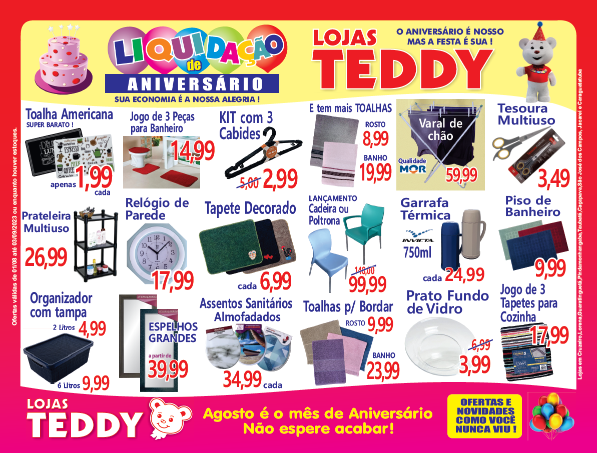 Lojas Teddy – Quase tudo de 1 a 99