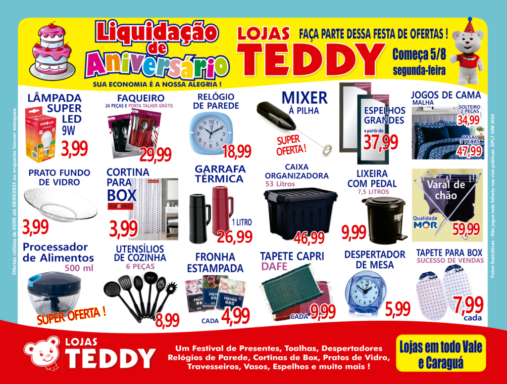 Lojas Teddy – Quase tudo de 1 a 99