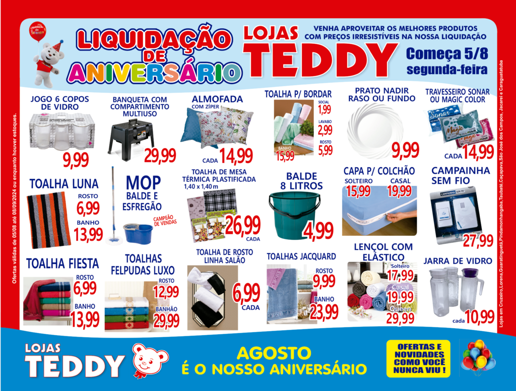 Lojas Teddy – Quase tudo de 1 a 99