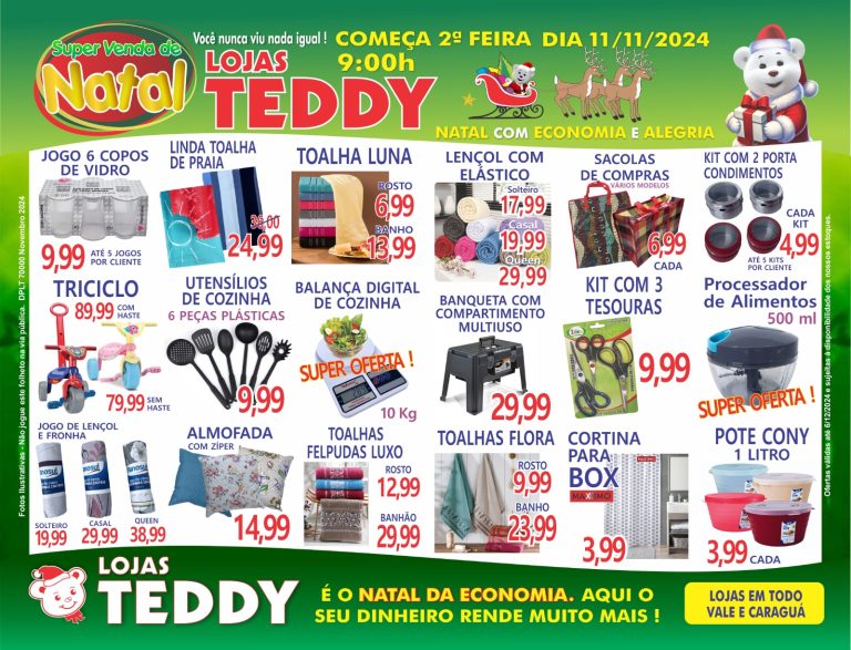 Lojas Teddy – Quase tudo de 1 a 99
